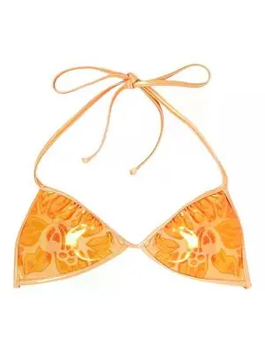 DIESEL® X Karol G Kate Floral-print Bikini Top - Orange