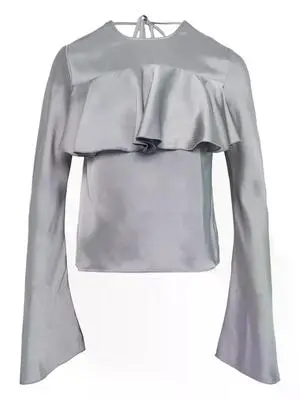 GANNI Ruffled Long-sleeved Blouse
