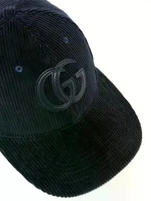 Gucci Double G Corduroy Cap - Blue