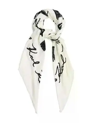 Karl Lagerfeld Signature Graphic-print Scarf