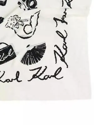 Karl Lagerfeld Signature Graphic-print Scarf