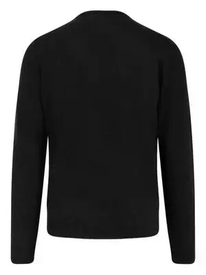 FILIPPO DE LAURENTIIS Crew-neck Wool-cashmere Blend Sweater - Black