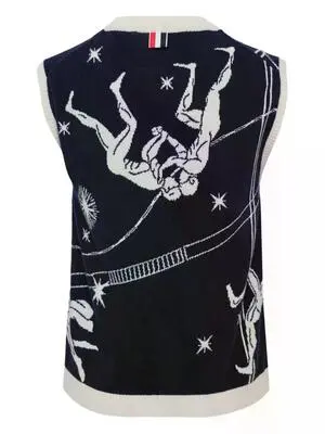 Thom Browne Sleeveless Graphic Vest