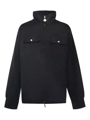 Casablanca Pocket Zip-up Shirt Jacket - Black