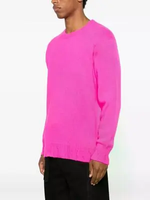 AMARANTO Distressed Crewneck Sweater