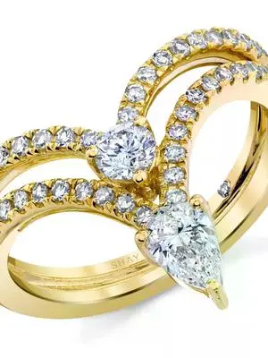 Shay 18k Yellow Diamond Stacked Ring - Gold