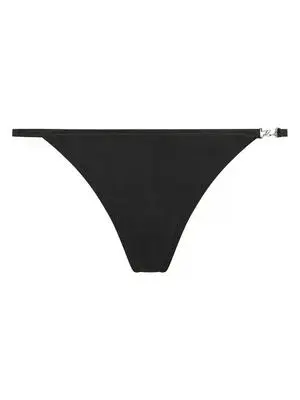 Karl Lagerfeld Signature High-leg Thong - Black