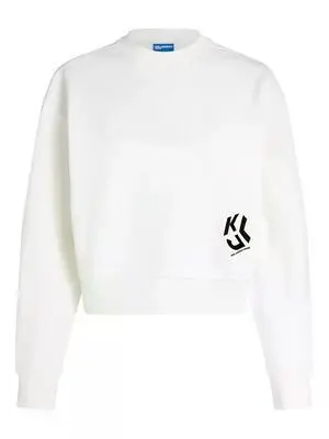Karl Lagerfeld Monogram-print Sweatshirt - White