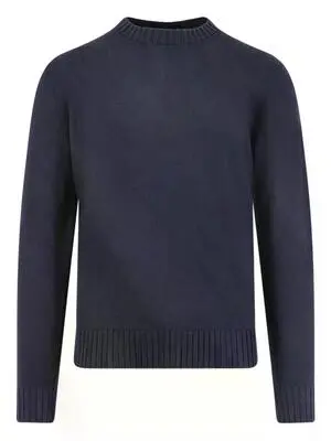 FILIPPO DE LAURENTIIS Merino-wool Crew-neck Sweater - Blue