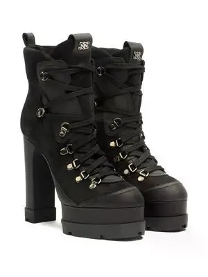Casadei 120mm Platform Lace-up Boots