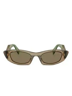 Prada Geometric-frame Sunglasses - Green