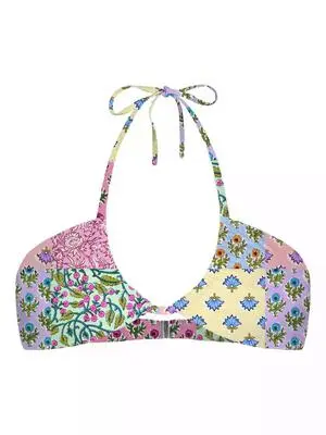 MC2 SAINT BARTH Dahlia Pattern Bikini Top