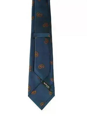 Kiton Paisley-pattern Neck Tie - Blue