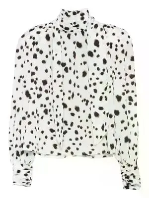 ROWEN ROSE Dalmatian-pattern Blouse - White