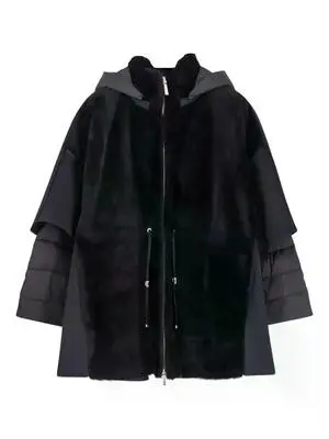 MOORER Hooded Zip-up Coat
