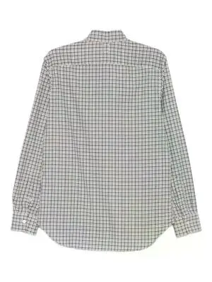 Canali Checked Cotton Shirt - Grey