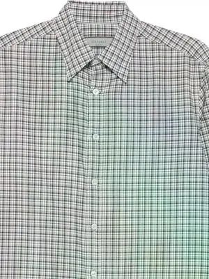 Canali Checked Cotton Shirt - Grey