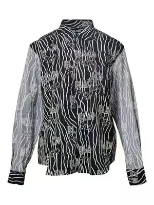 Comme Des Garçons Filip Pagowski Print Long Sleeve Shirt
