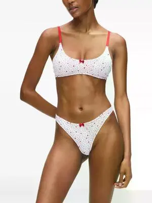 Karl Lagerfeld Heart-print Bralette