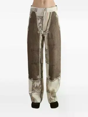 COMMUNS Patterned Panelled Trousers