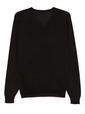 John Smedley Blenheim V-neck Knitwear - Brown