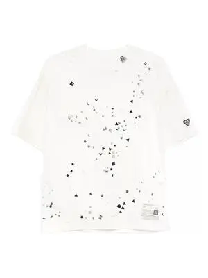 Mihara Yasuhiro Embellished Distressed T-shirt - White
