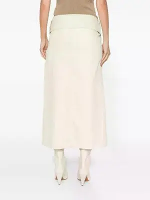 ROWEN ROSE Buckle Midi Skirt