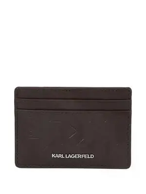 Karl Lagerfeld K/loom Leather Cardholder - Brown