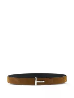 TOM FORD Reversible Logo Buckle Belt - Brown