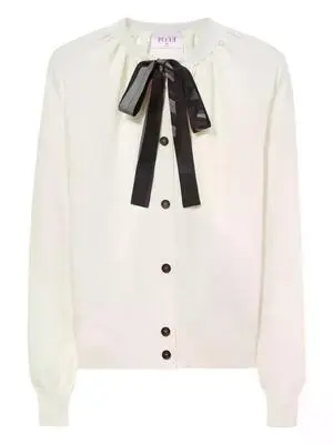 Emilio Pucci Ribbon-detailed Cardigan - White