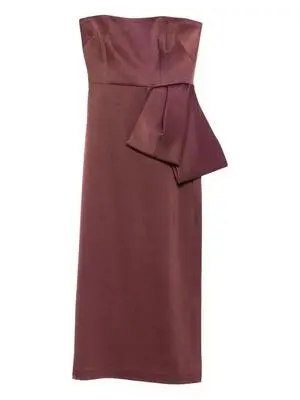 Alex Perry Strapless Bow Midi Dress