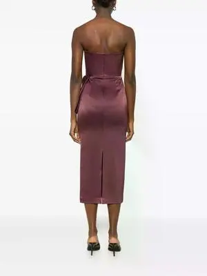 Alex Perry Strapless Bow Midi Dress