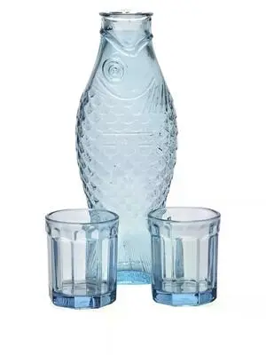 SERAX Fish And Fish Carafe And Glasses - Blue