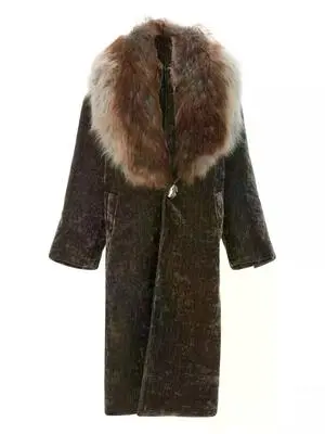 JACQUES Shearling Jewel-button Coat