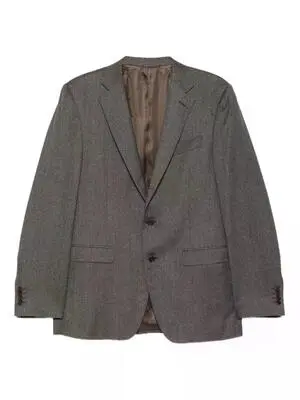 Canali Herringbone Wool Suit
