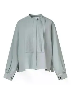 Women's Pleated Buttondown Shirts