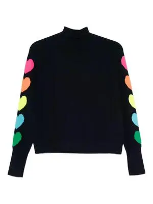 From Future Heart-motif Sweater - Blue