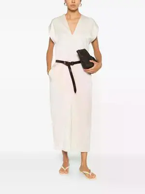 Brunello Cucinelli V-neck Midi Dress