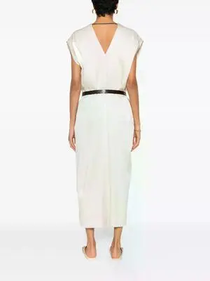 Brunello Cucinelli V-neck Midi Dress