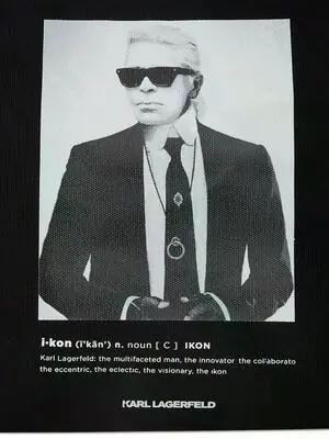 Karl Lagerfeld Photograph Print Tote Bag