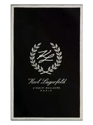 Karl Lagerfeld Crest Beach Towel - Black