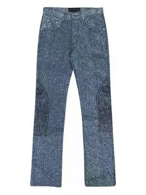 WHO DECIDES WAR Textured-finish Jeans