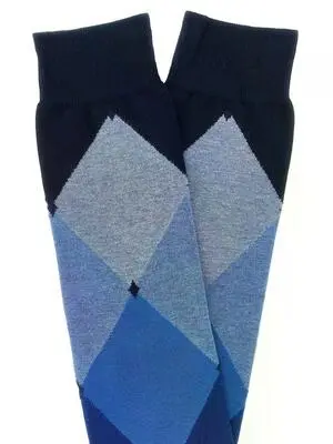 BALLANTYNE Diamond-patterned Stockings - Blue