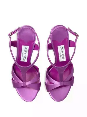 JIMMY CHOO Kesia 120 Satin Platform Sandals