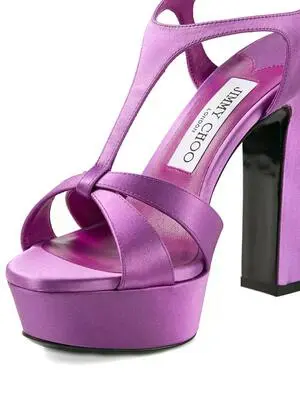 JIMMY CHOO Kesia 120 Satin Platform Sandals