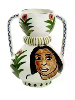 SERAX Floral-paint Vase - White