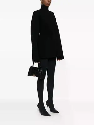 Balenciaga Hourglass Croc-effect Leather Tote Bag