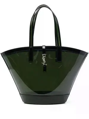 Saint Laurent Medium Panier Tote Bag - Green