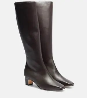 Manolo Blahnik Ofara Leather Knee-high Boots