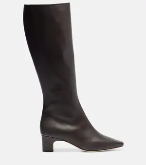 Manolo Blahnik Ofara Leather Knee-high Boots